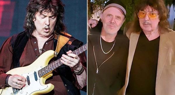 A ritkán mutatkozó Ritchie Blackmore Lars Ulrich-kal találkozott